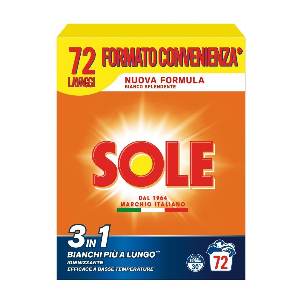 Sole Detergent Praf 3in1 72 Spalari - ItalMag